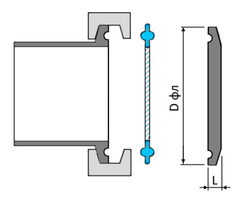 Заглушка из нержавеющей стали кламп DIN, SMS DN-25, DN-1″, 50,5 мм 6,3 ...